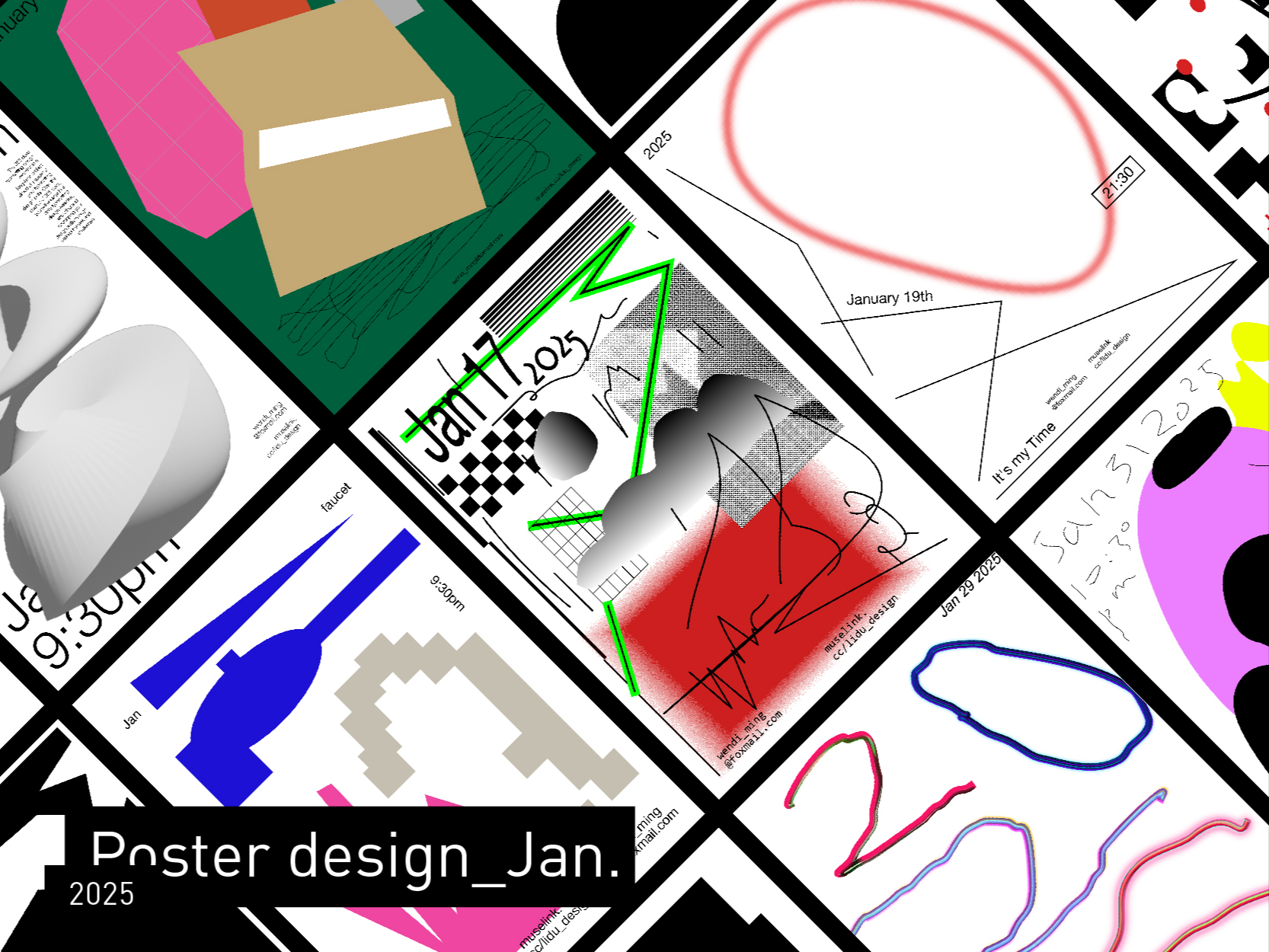 1月海报合集｜灵感｜版式_wendi_ming-站酷ZCOOL