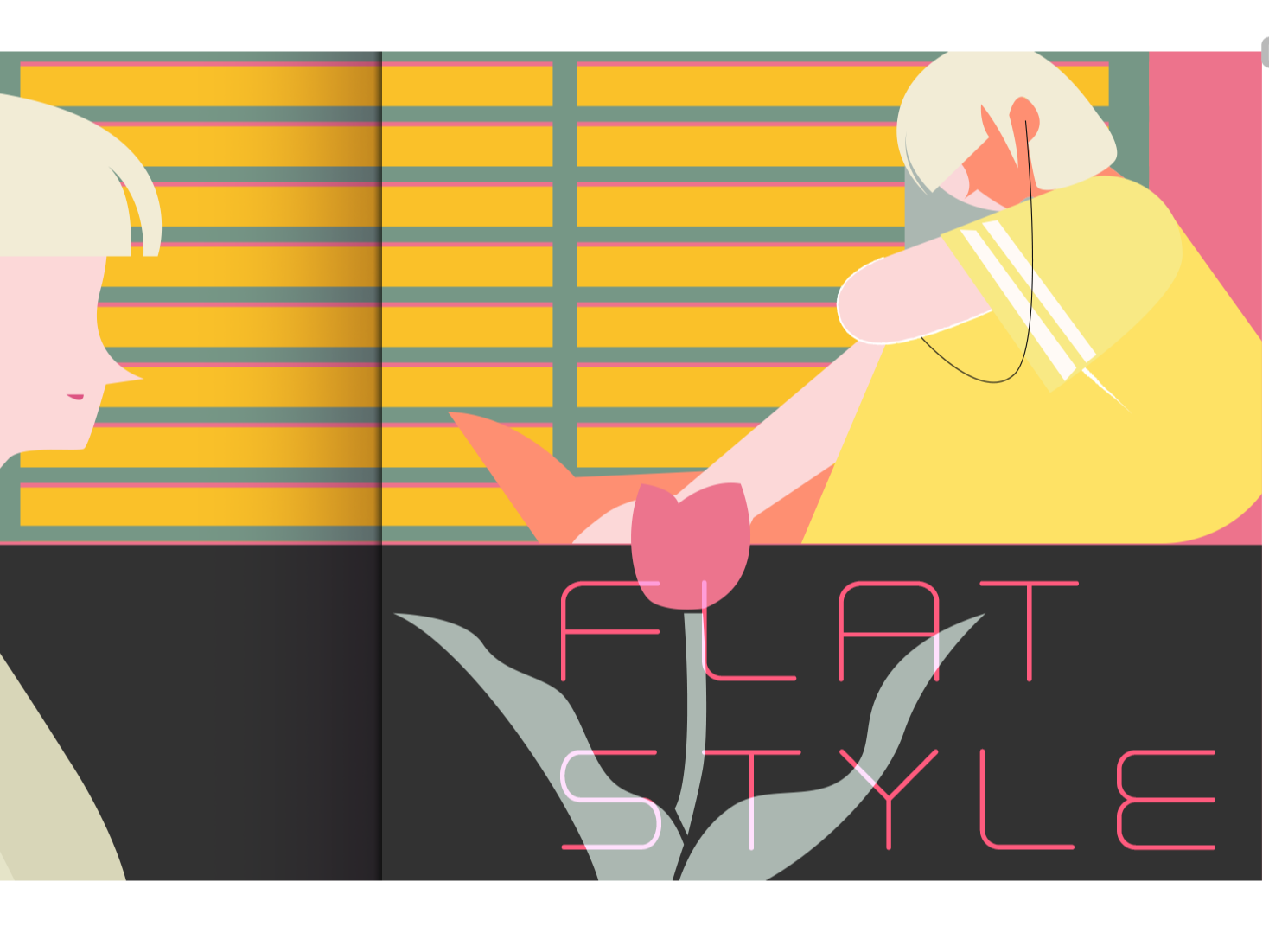 一组扁平插画_雪潮樟-站酷ZCOOL