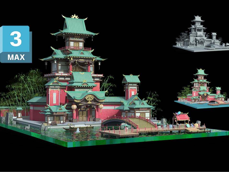 3dmax-零基础古风场景房子模型制作教程。3dmax建模_Alan安澜-站酷ZCOOL