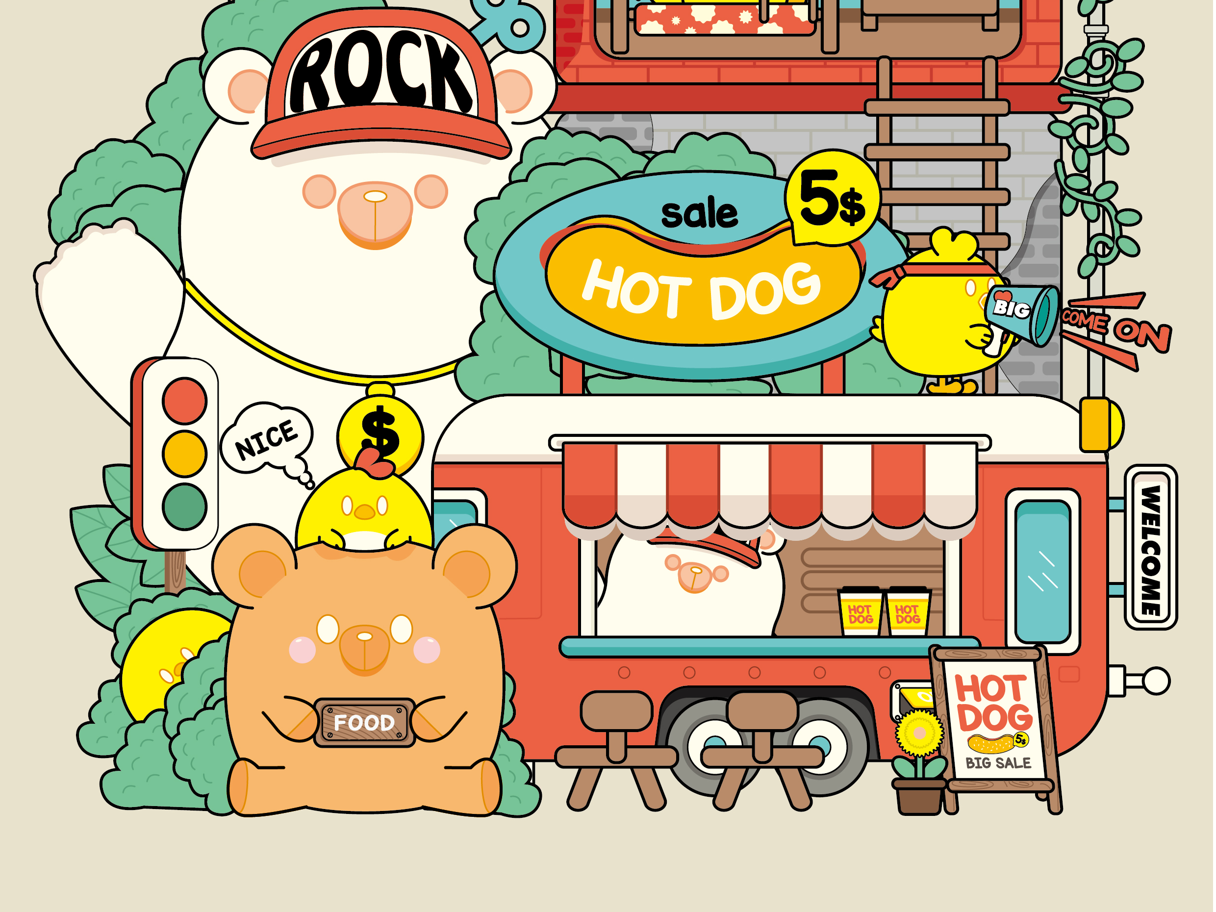 谁能拒绝一只努力的小鸡仔呢？come on！_邪恶大鼠标-站酷ZCOOL