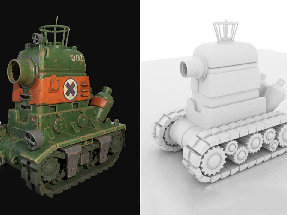 【Maya建模】次世代卡通小坦克模型全流程建模教程。_Alan安澜-站酷ZCOOL