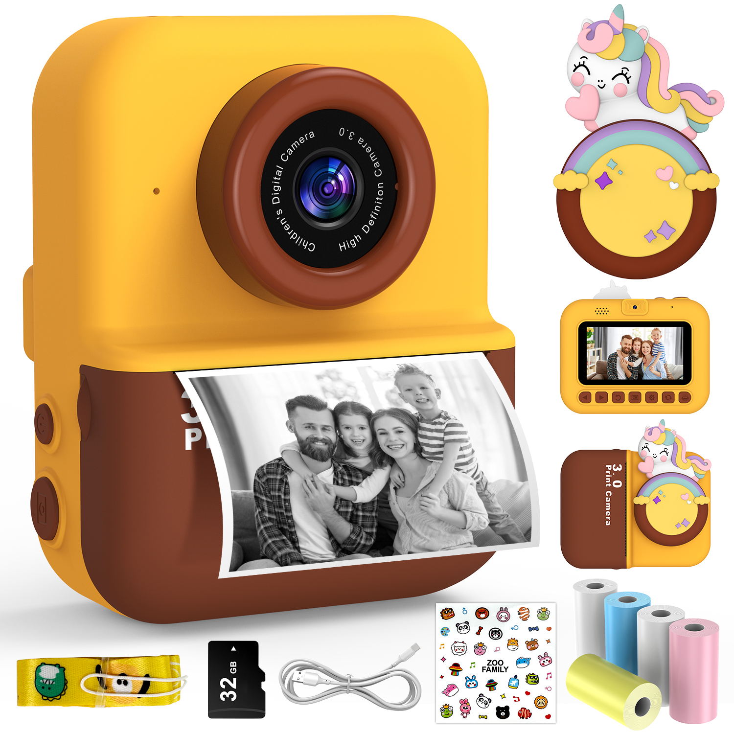 亚马逊 儿童相机 拍立得D3_丨Summer-站酷ZCOOL