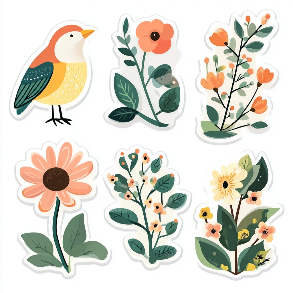 春分贴纸素材_飞飞_FvFv-站酷ZCOOL