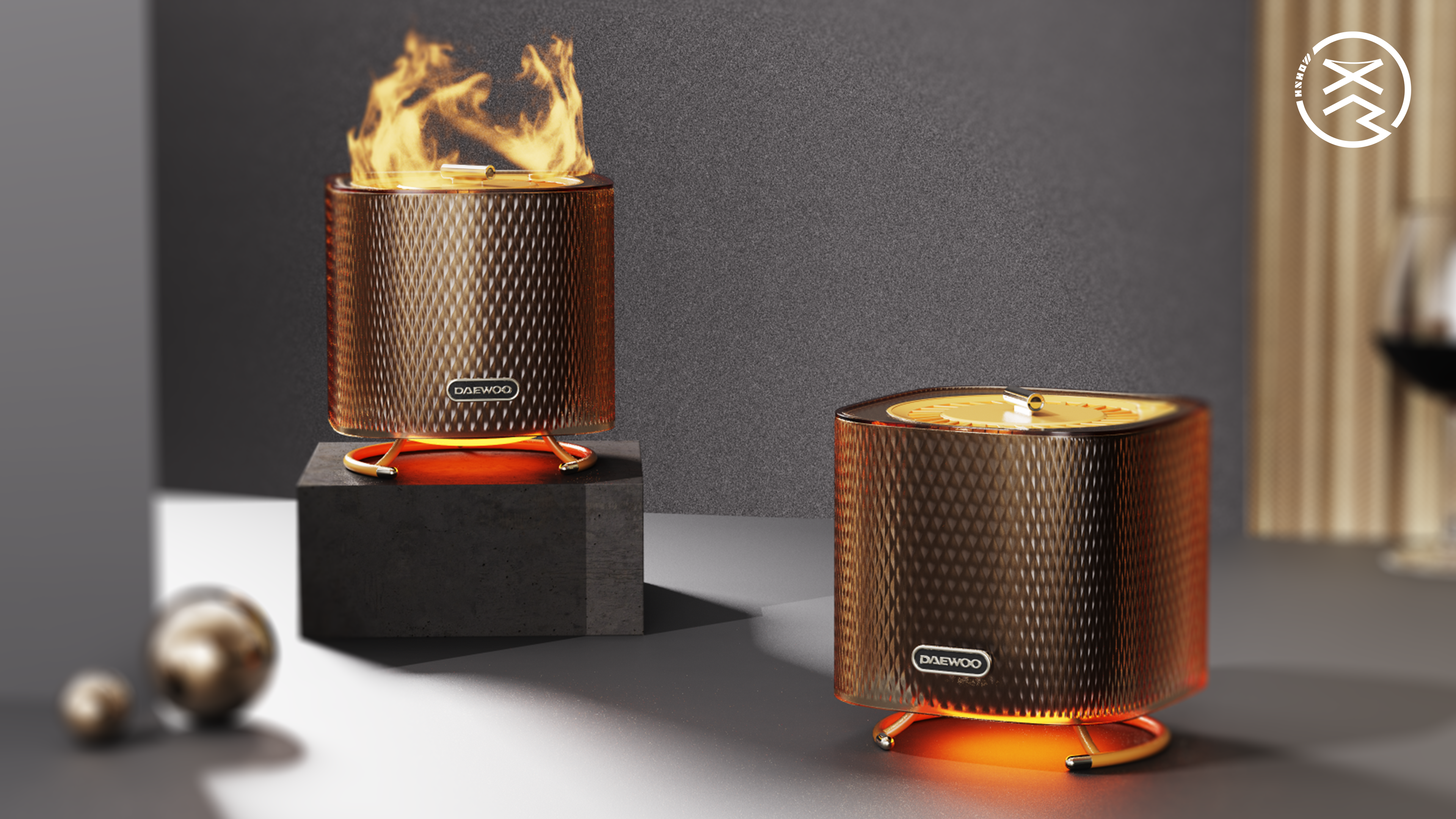 DAEWOO X HANSHOW | 仿真火焰香薰机，我有我风格~_汉秀创意设计-站酷ZCOOL