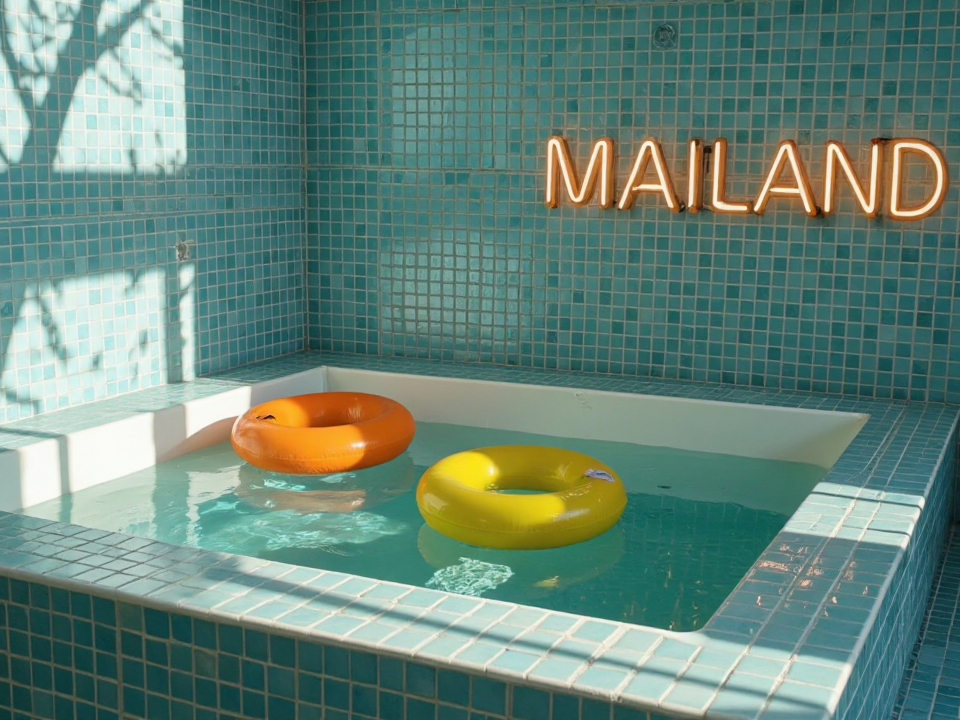 AI练习 | 蓝色水池 | 风景写实_TwoForests-站酷ZCOOL