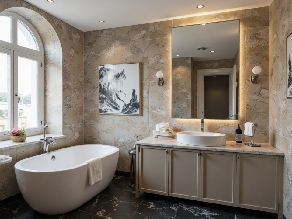 AI练习 | 卫生间 | 低奢简约_TwoForests-站酷ZCOOL