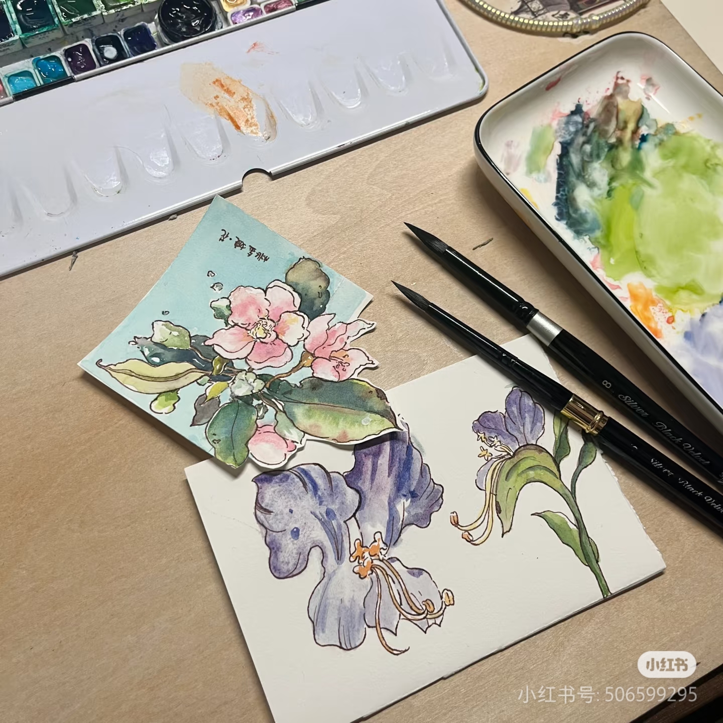 钢笔淡彩花卉_Autumn_LlL-站酷ZCOOL