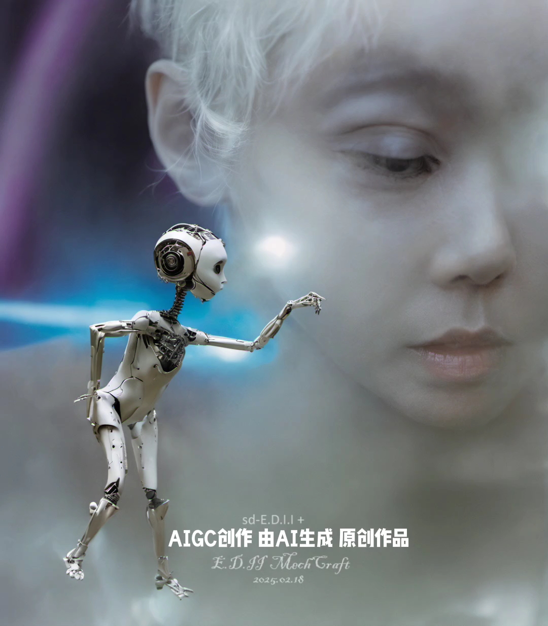 AIGC原创作品丨机器人美学，她有了灵魂系列_EDII工作坊-站酷ZCOOL