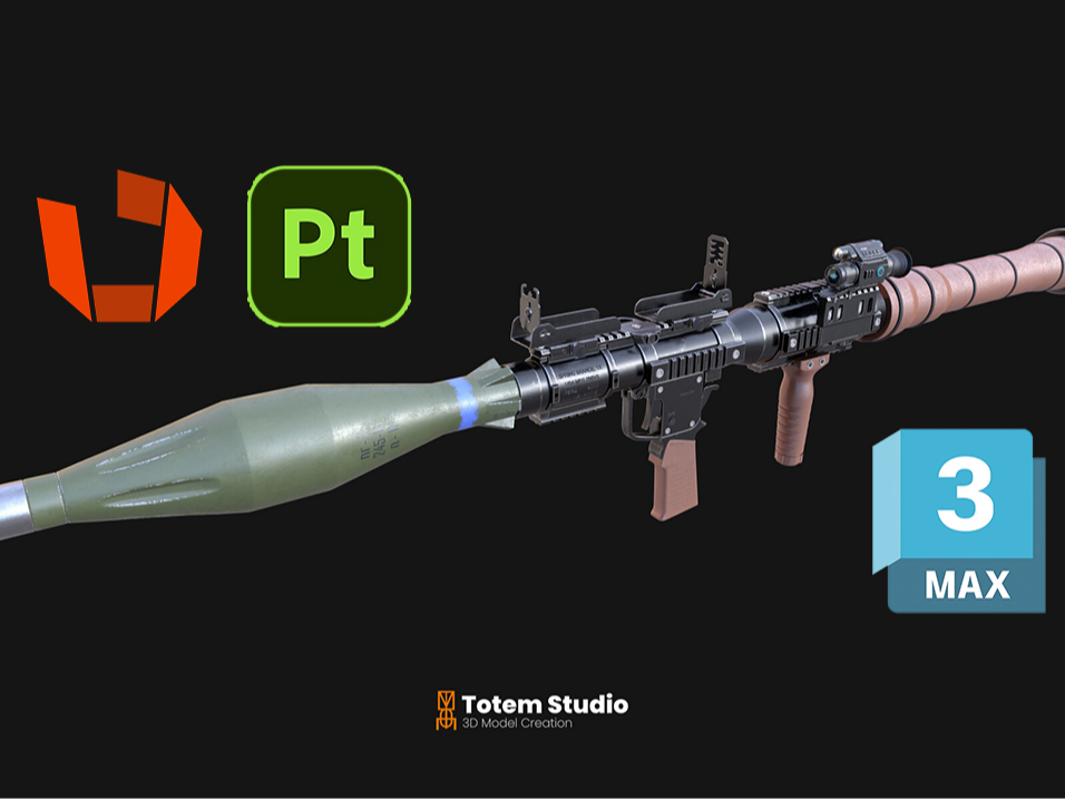 【3dmax建模】零基础RPG火箭炮武器模型制作教程。_Alan安澜-站酷ZCOOL