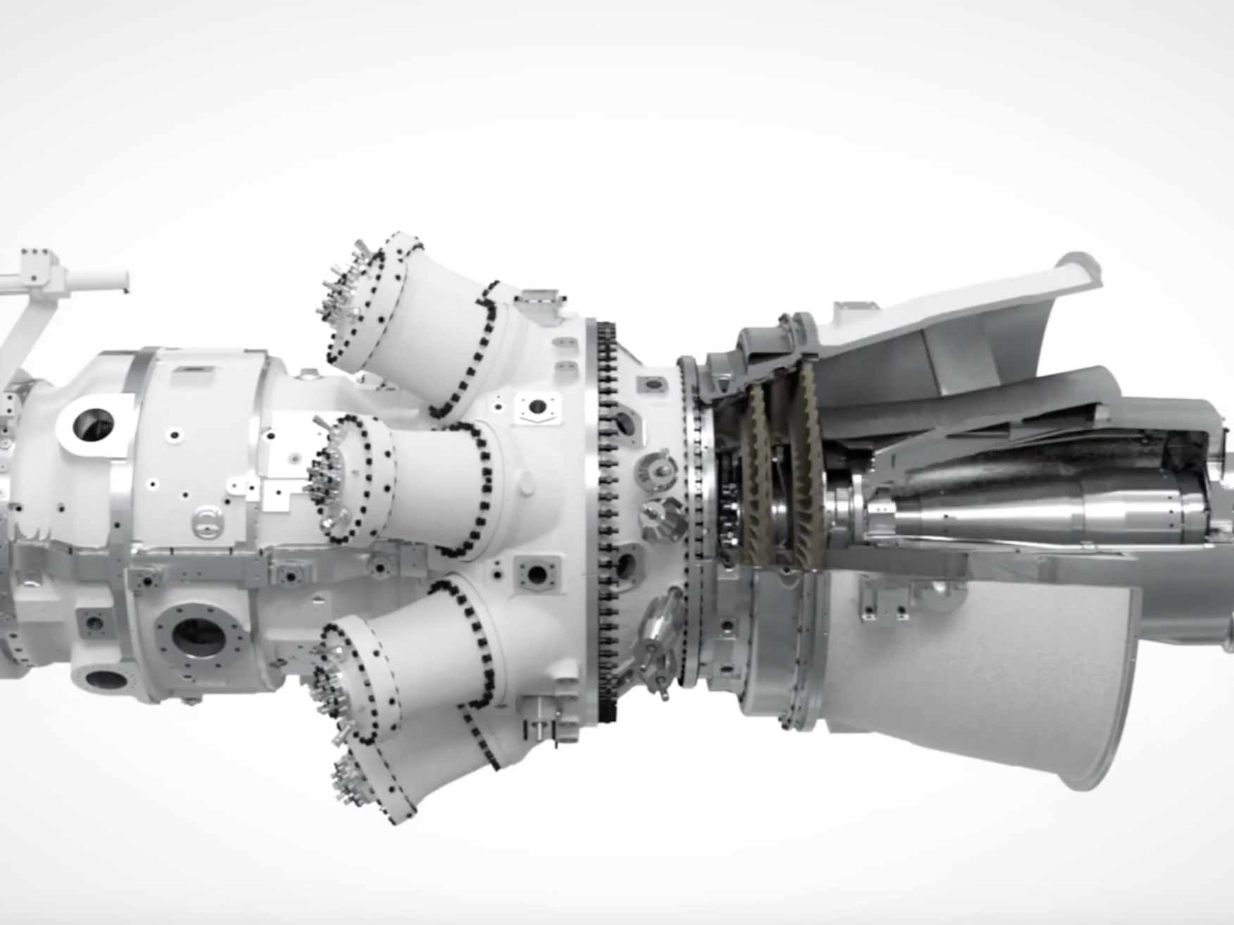 工业燃气轮机结构工作机械原理动画三维视频3D建模型_易扬_3D三维动画-站酷ZCOOL