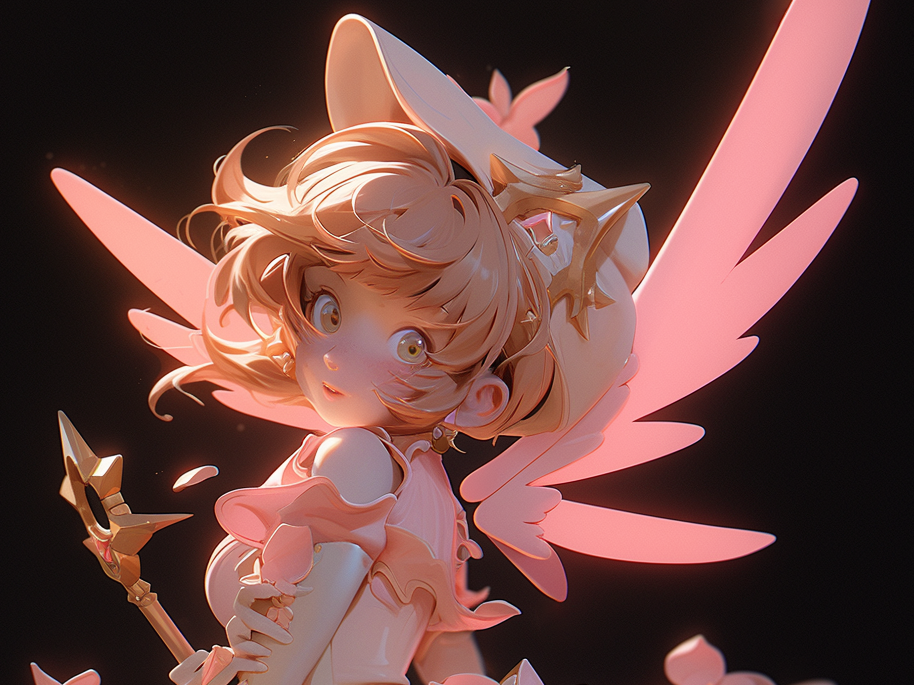 AIGC IP插画创作-魔卡少女樱篇_zeroholic-站酷ZCOOL