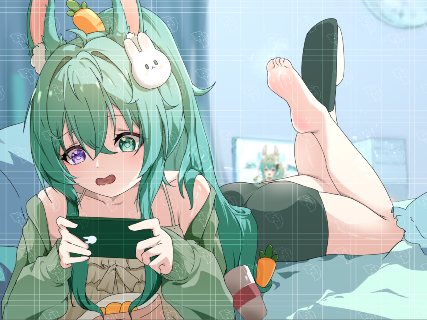 给bilibili主播画的直播插图_饺子今天吃了嘛-站酷ZCOOL