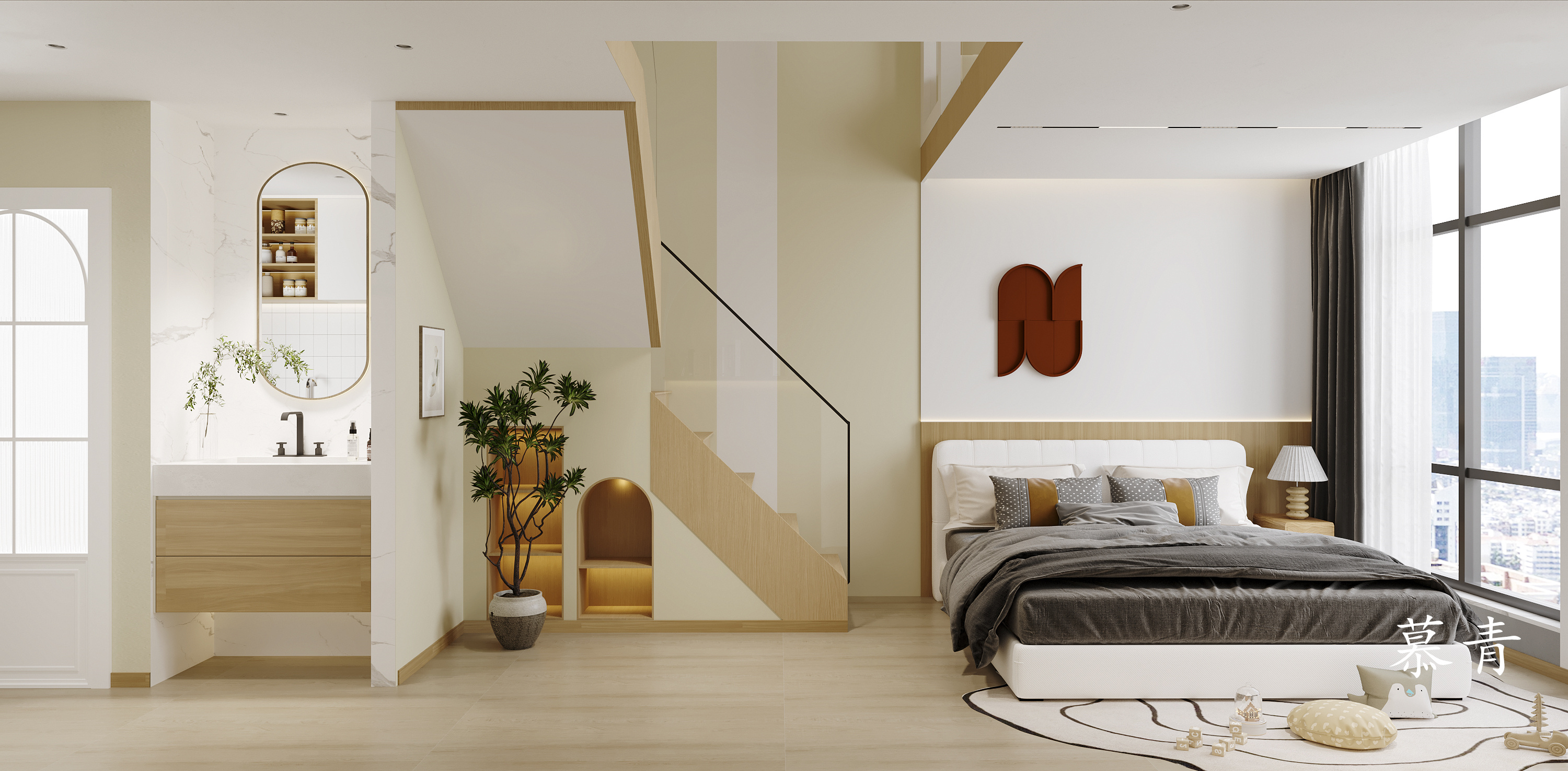 Loft——以奶油为笔，勾勒出Loft公寓的梦幻轮廓。_慕青15385130130-站酷ZCOOL