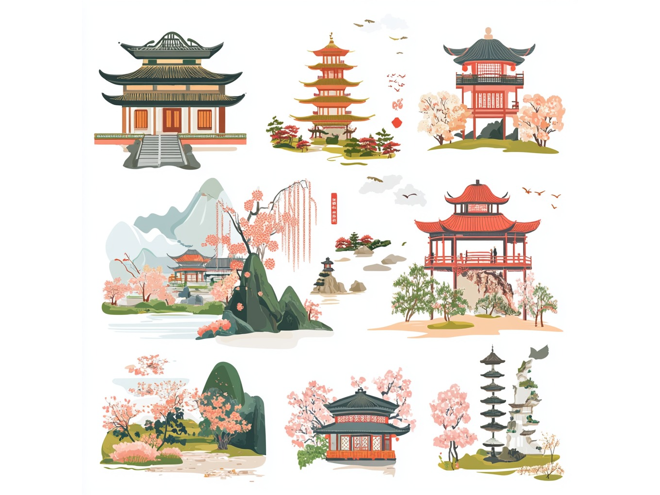 春分贴纸素材_飞飞_FvFv-站酷ZCOOL