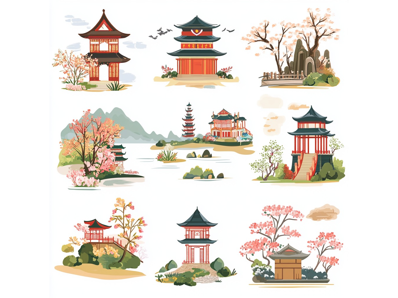 春分贴纸素材_飞飞_FvFv-站酷ZCOOL