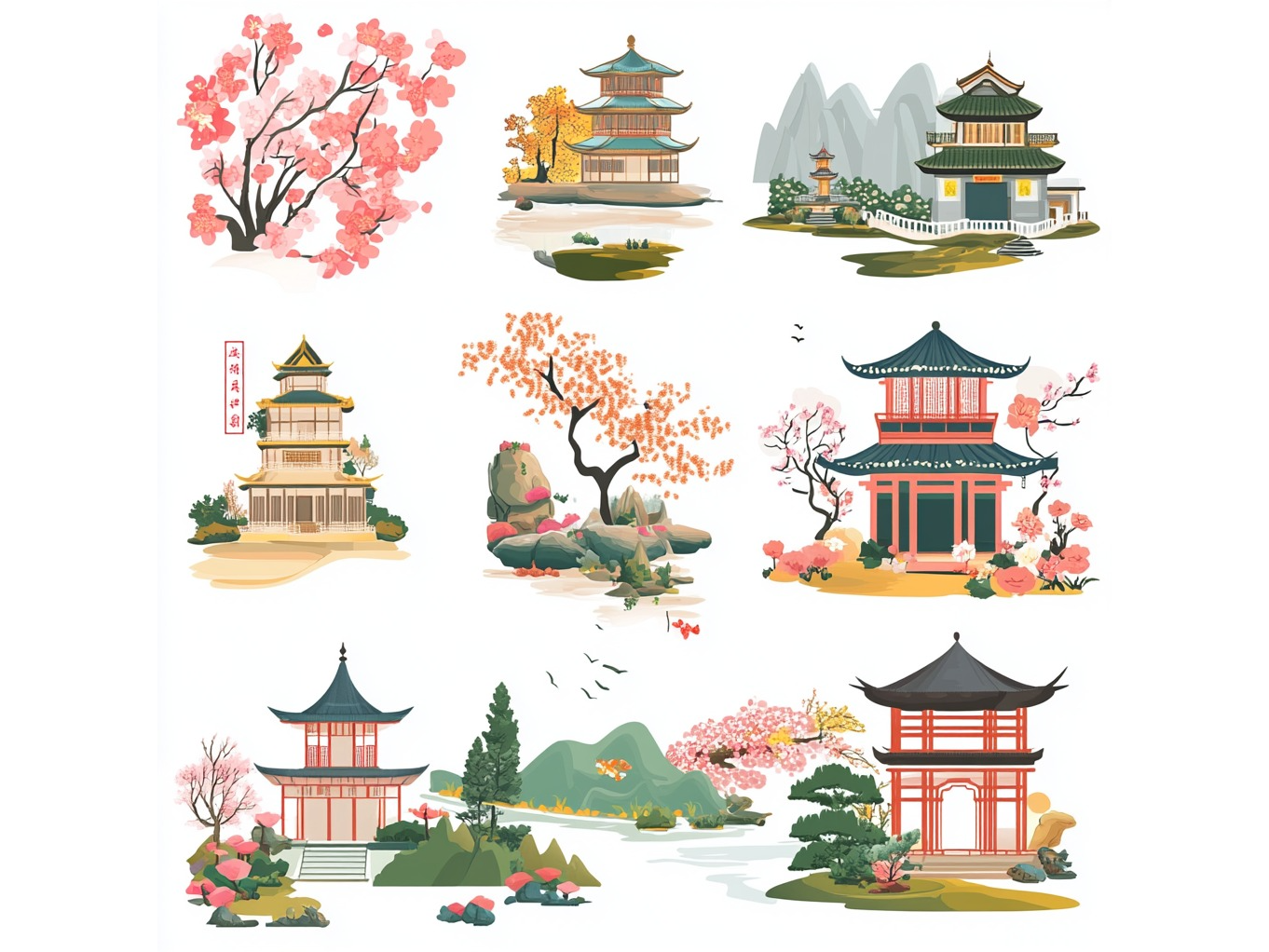 春分贴纸素材_飞飞_FvFv-站酷ZCOOL