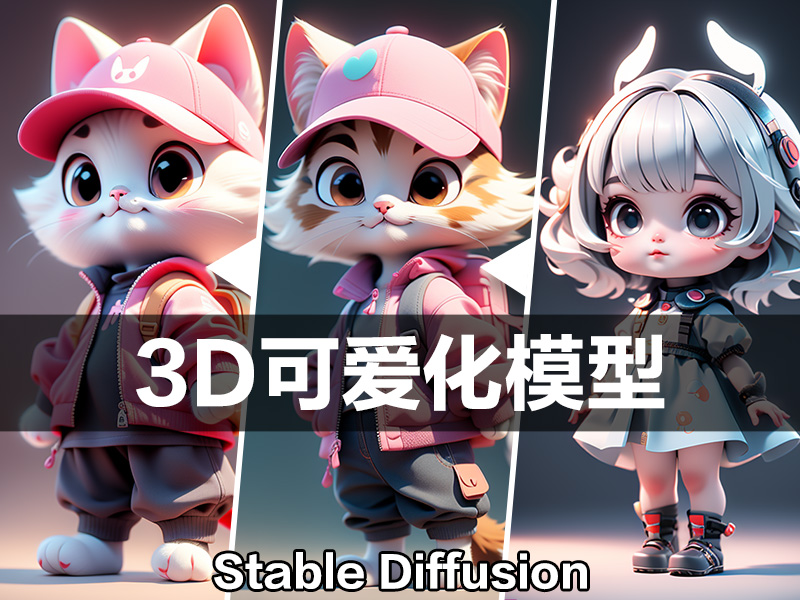 运用SD制作可爱的3D模型🔥!!!😋_昵末丶-站酷ZCOOL