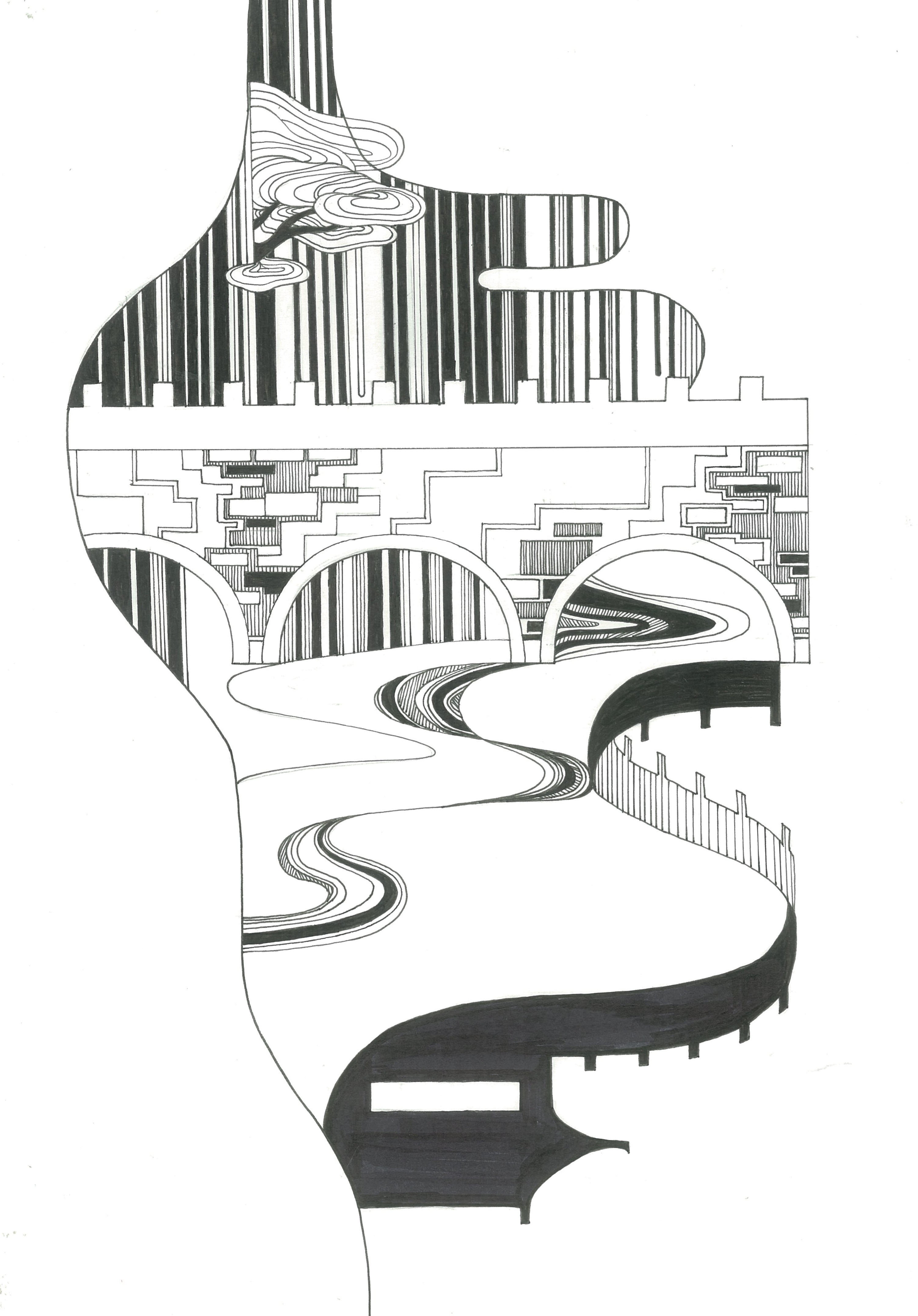 黑白装饰画_空羽han-站酷ZCOOL