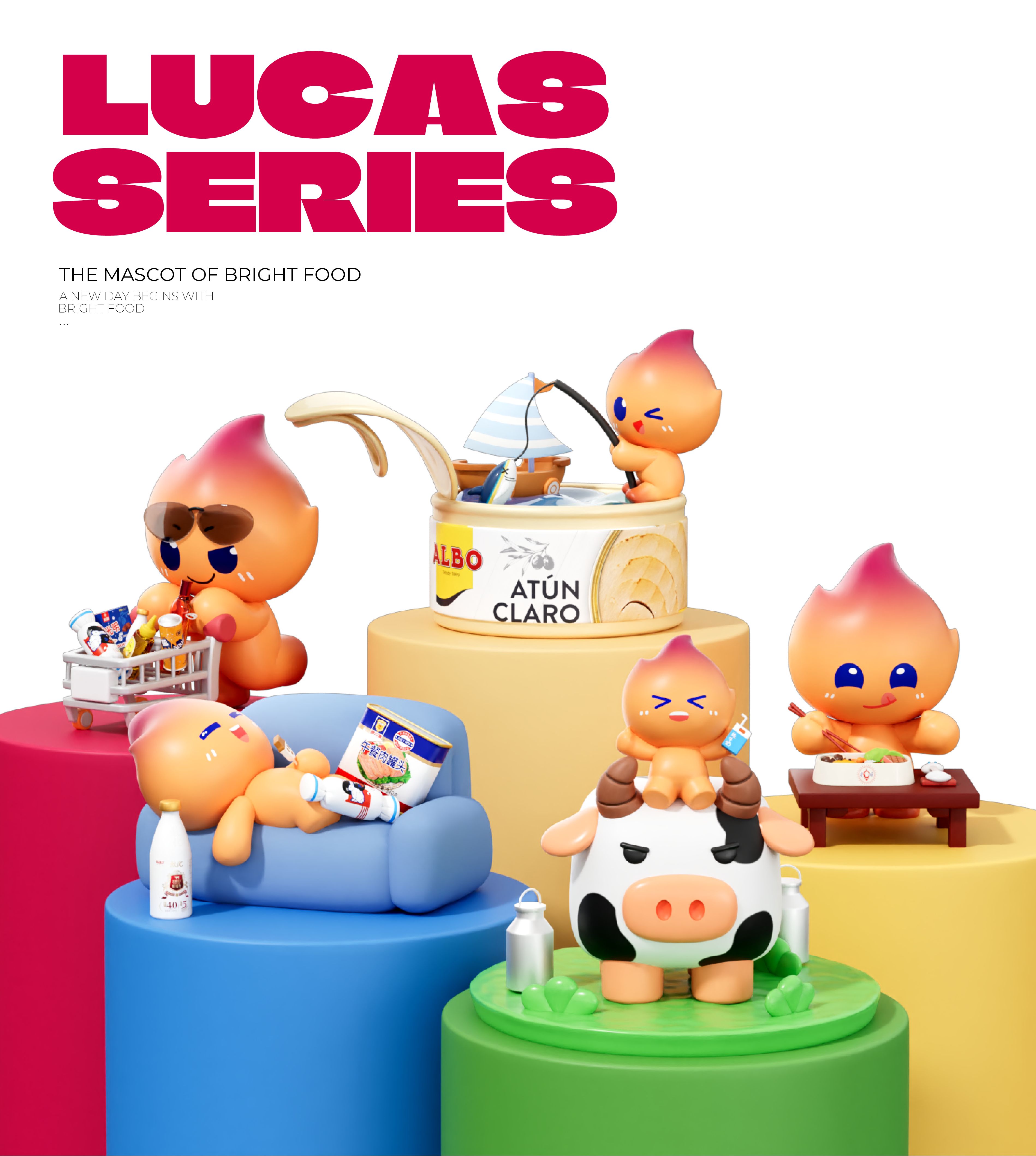 艺想创设 ╳ 光明(食品)集团IP形象全案-LUCAS来咯！_艺想创设-站酷ZCOOL