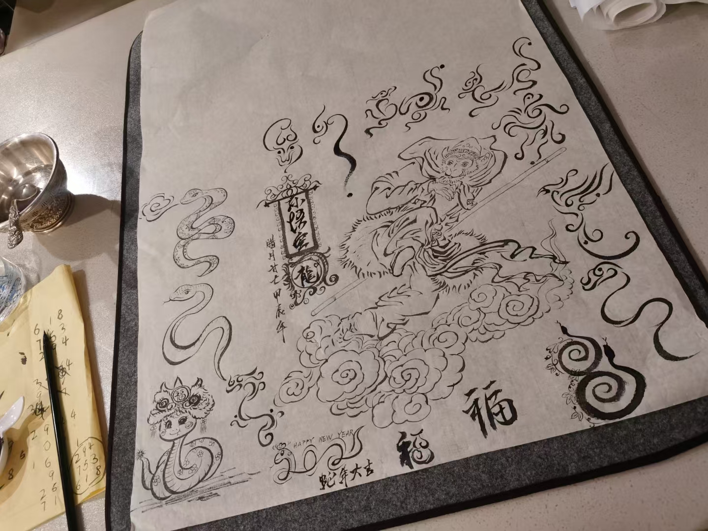 悟空-蛇-纹样_小木头1900-站酷ZCOOL