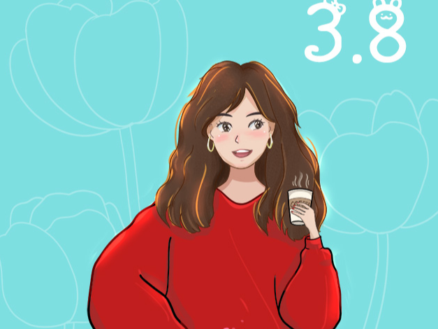 三八妇女节原创插画~~_热带雨林901-站酷ZCOOL