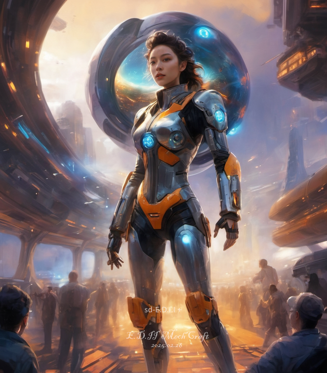 AIGC创作丨机械星球的荣耀：纳米女战士_坊主Edii-站酷ZCOOL