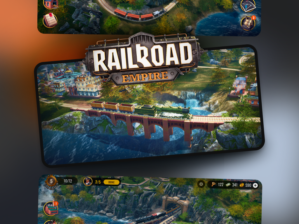 游戏营销设计 - Railroad Empire. 游戏商店截图设计_JuliaSha-站酷ZCOOL