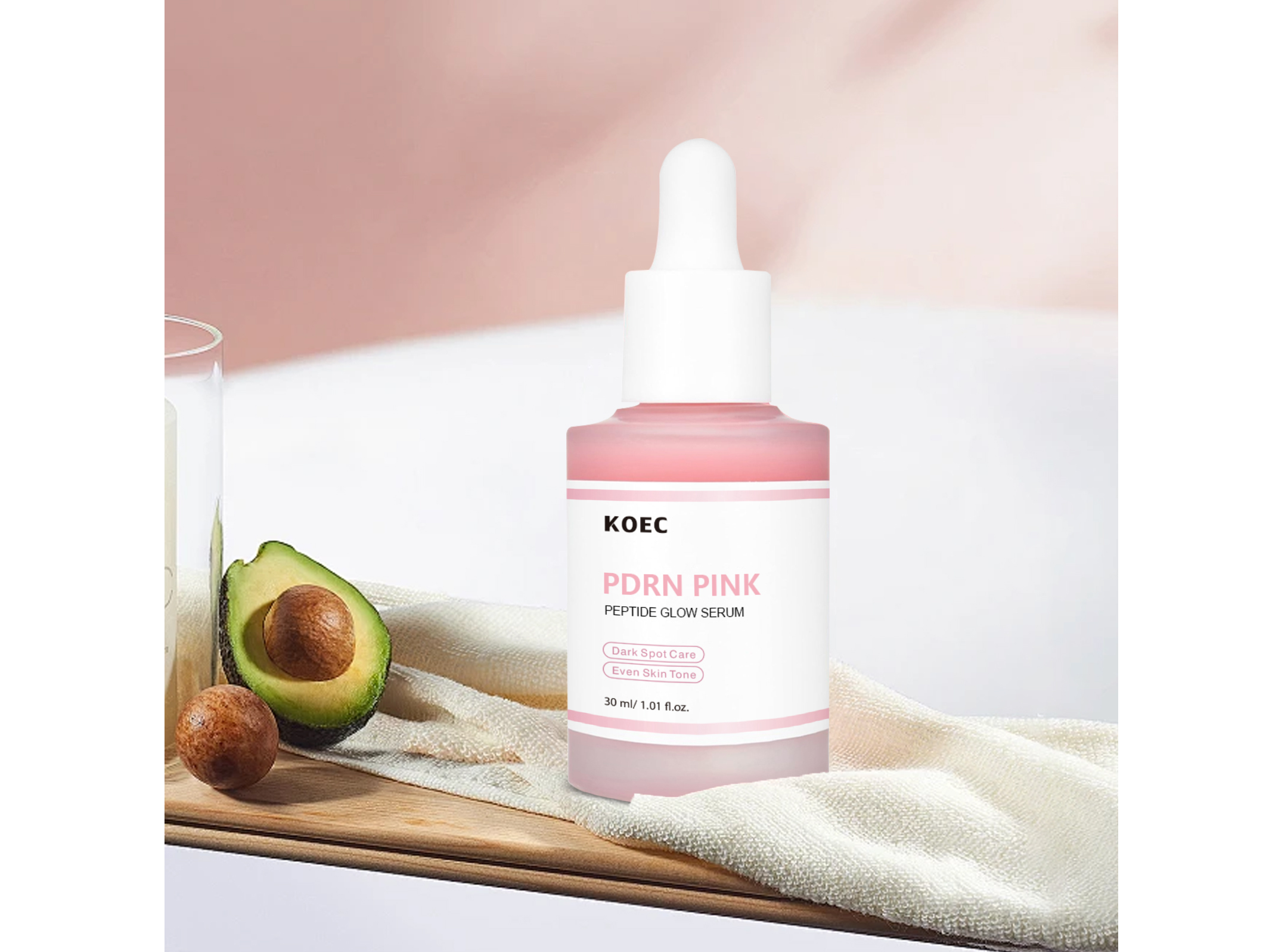 玫瑰粉红肽精华_四叶之草1218-站酷ZCOOL