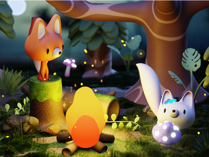 blender 渲染/视频/剪映-梦幻森林_暗影528-站酷ZCOOL