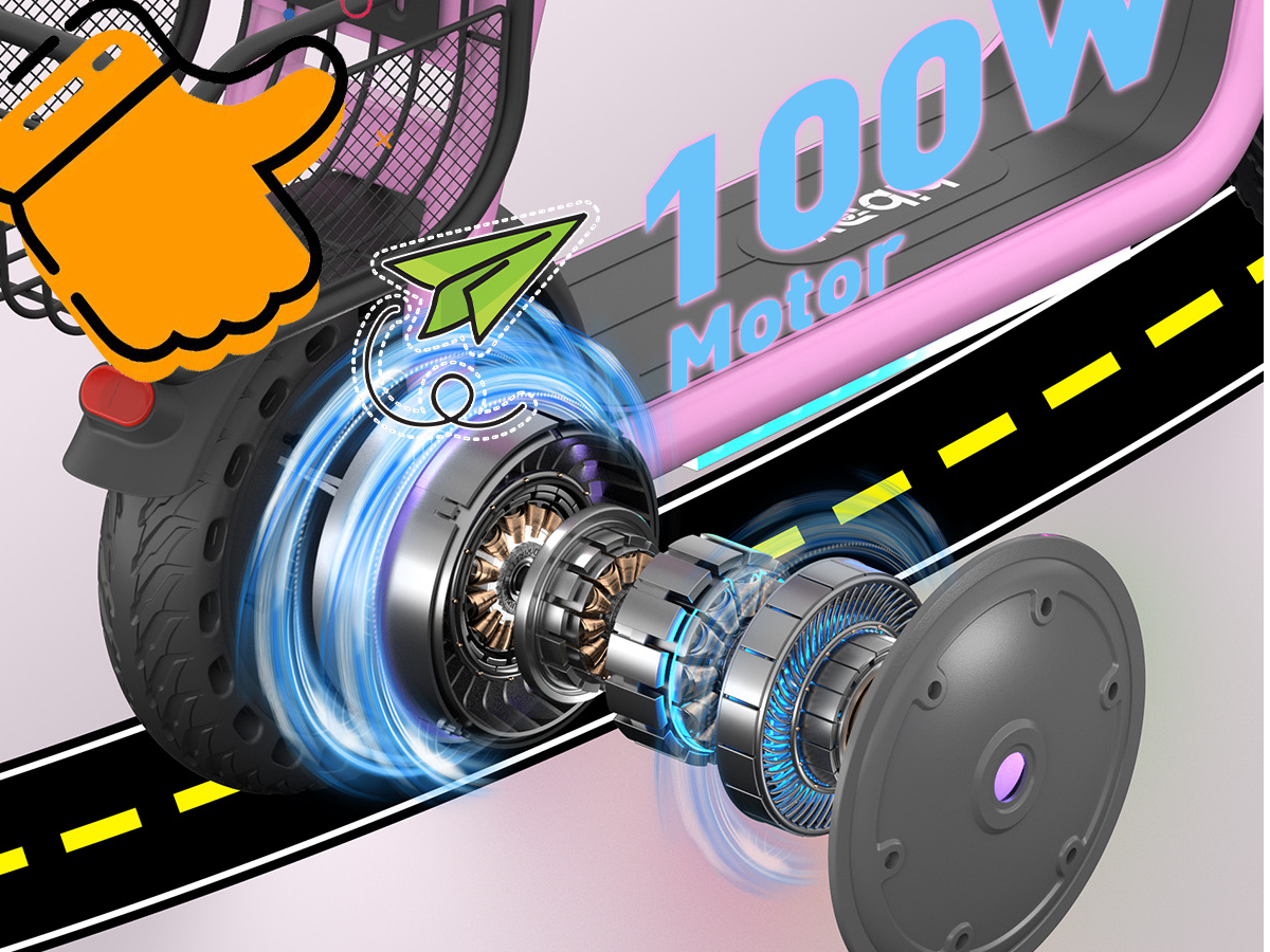 hiboy Q2 Lite 儿童款 亚马逊 主图 a+ 粉色_江长生设计-站酷ZCOOL