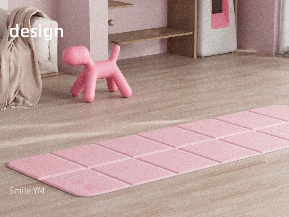 运动器材│瑜伽垫│C4D产品建模渲染_Smile_YM-站酷ZCOOL