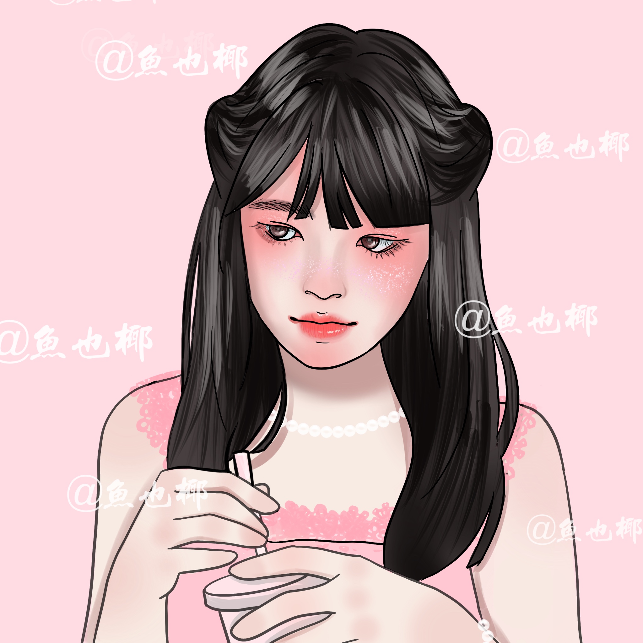 procreate半厚涂头像_鱼也椰-站酷ZCOOL