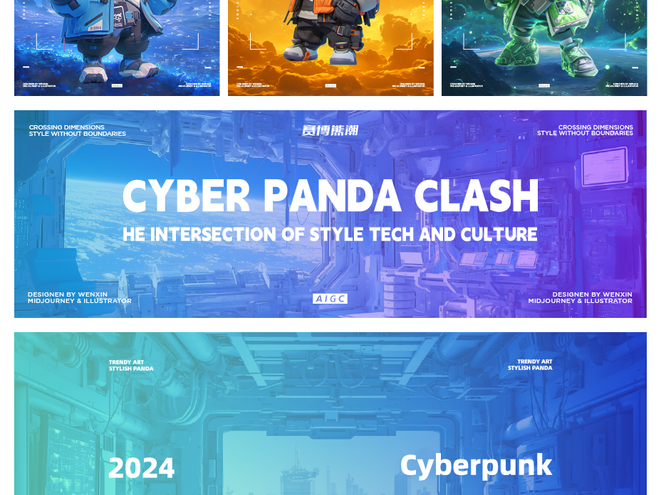 AIGC&AI赛博熊潮_AI问心-站酷ZCOOL