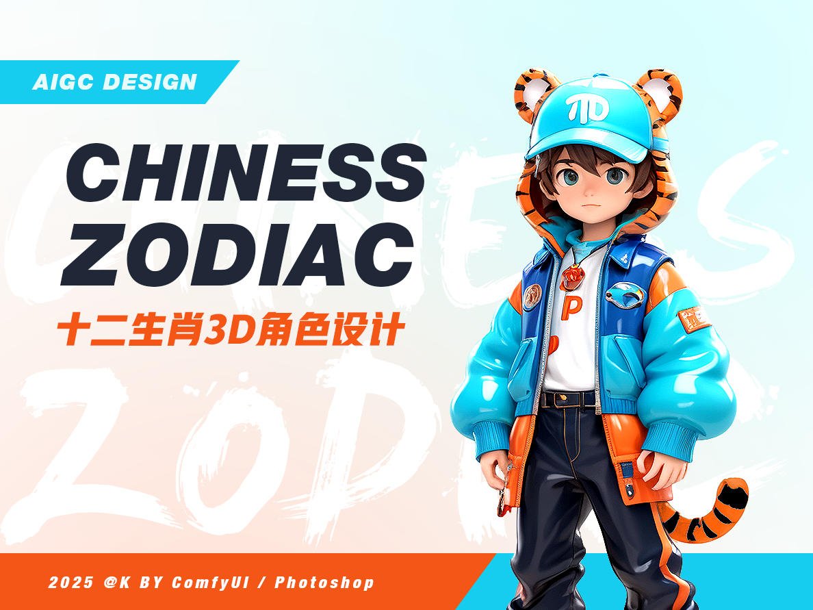 2025 AIGC&AI 3D角色&国潮插画（12生肖设计）_逆风飞扬KKK-站酷ZCOOL