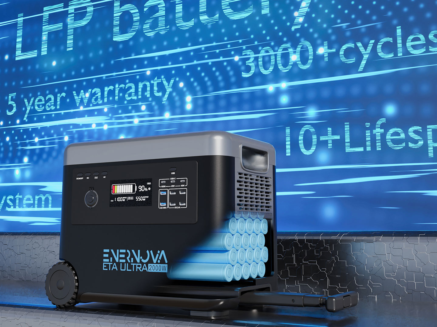 ENERNOVA 便携式储能电源 ETA Ultra 图片+视频_CherryK-站酷ZCOOL