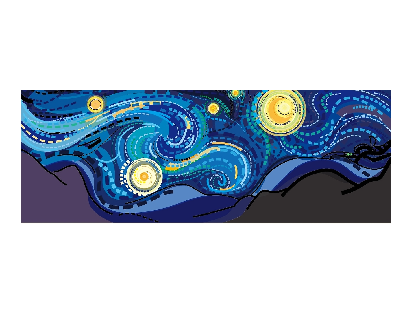 2024年作品 “没印象派” 星月夜矢量图_NIMO黎-站酷ZCOOL