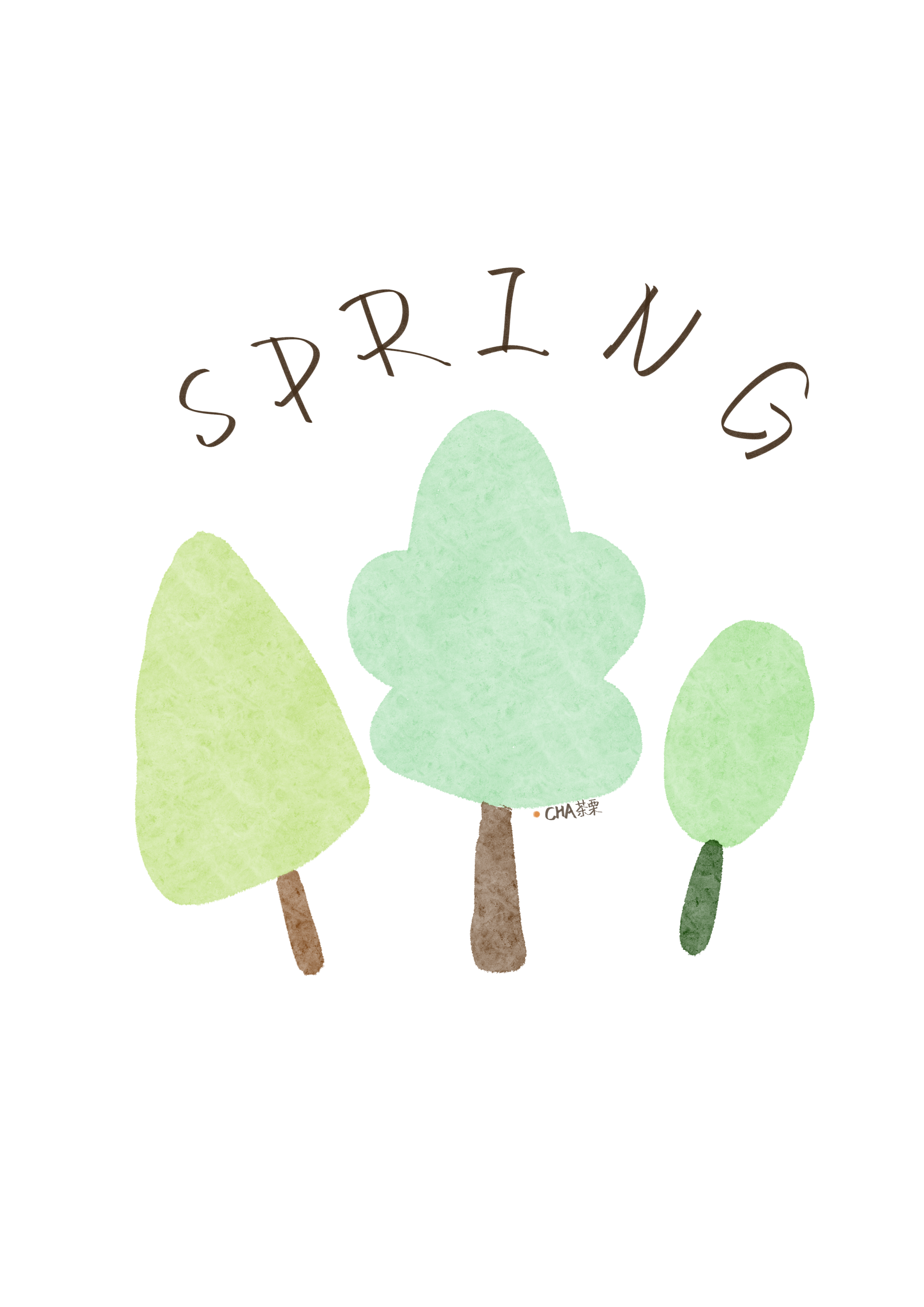 春天的树_CHA茶栗-站酷ZCOOL