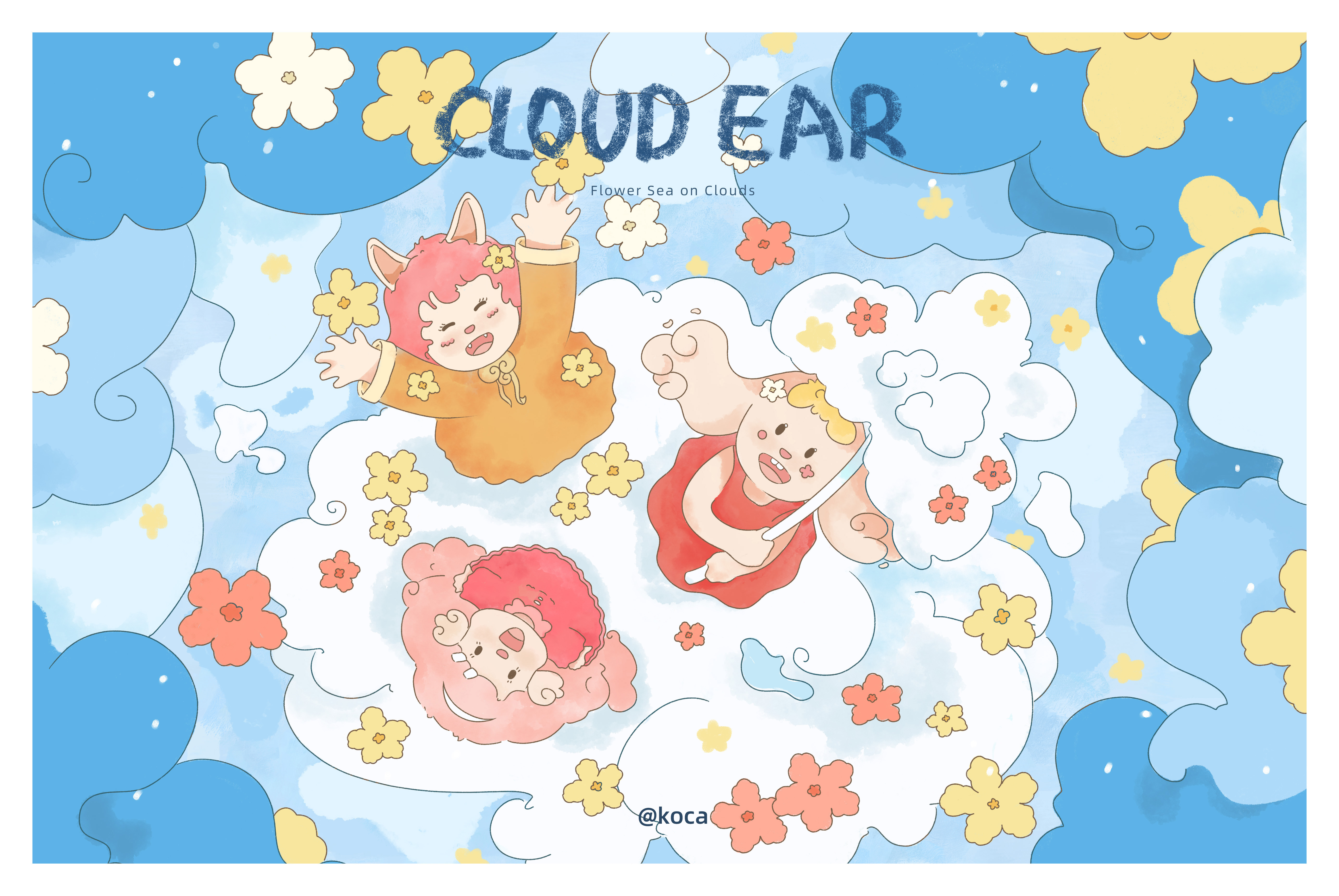 loud Ear | 花海在云里是一种什么体验_何可茶-站酷ZCOOL