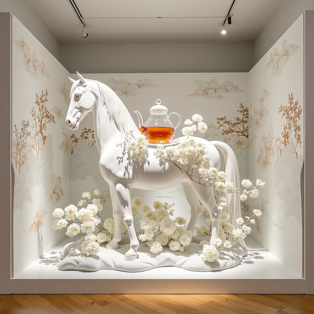 Ai商业美陈-骏影茶韵植趣境_NO85757-站酷ZCOOL