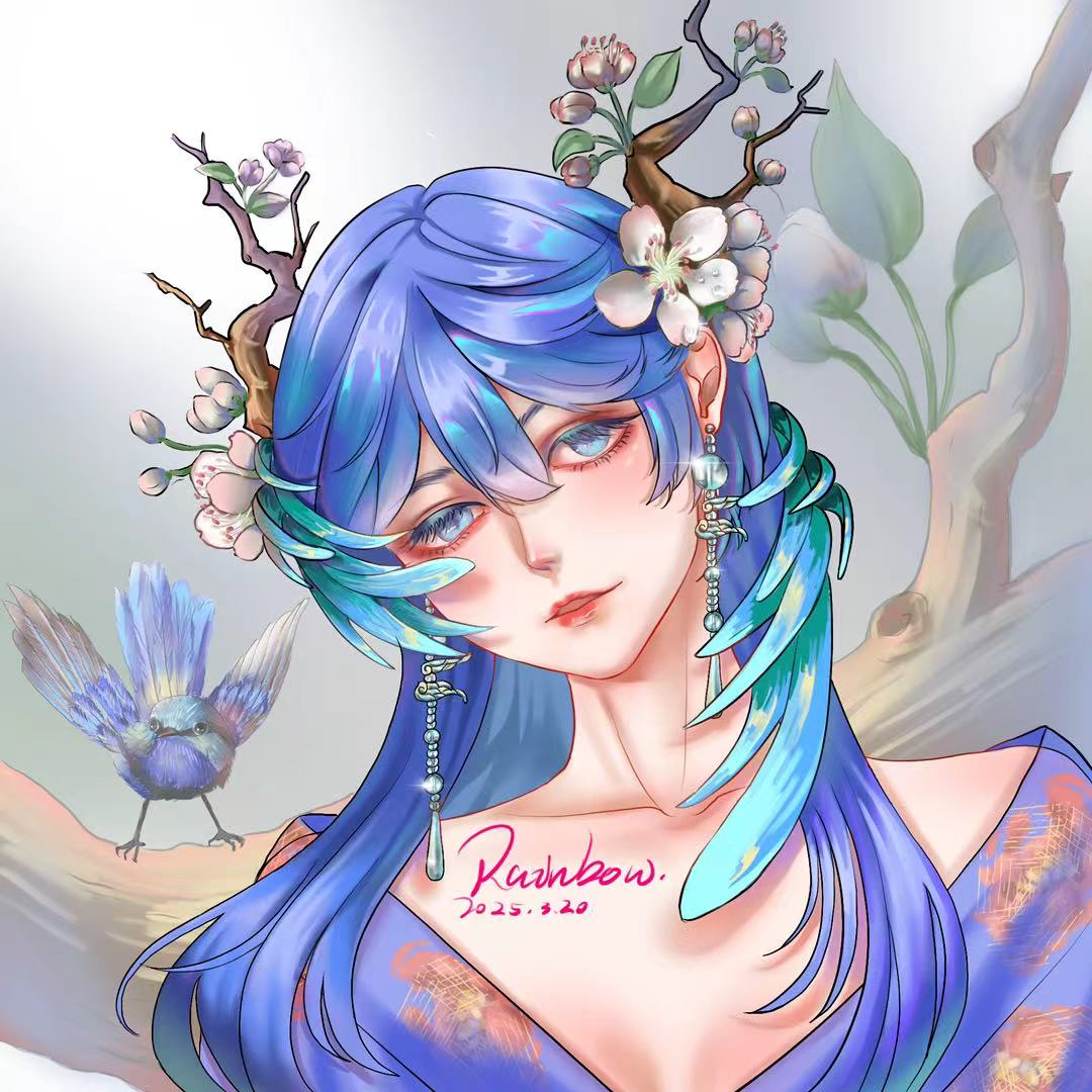 鸟类拟人_Rainbow_-站酷ZCOOL