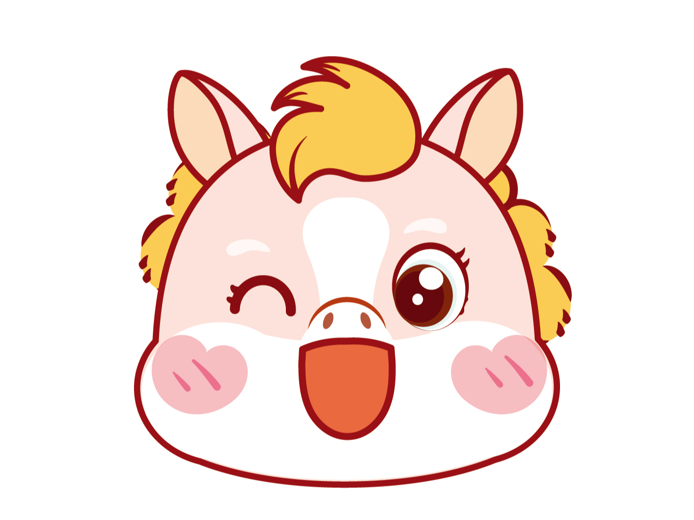 可爱的小马驹卡通插画图片可爱马年马宝宝_马生肖ip-站酷ZCOOL