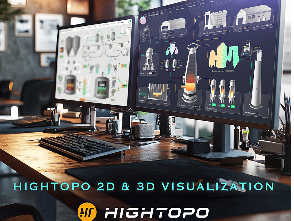 低代码铝材厂 2D 工业组态大屏_图扑软件Hightopo-站酷ZCOOL