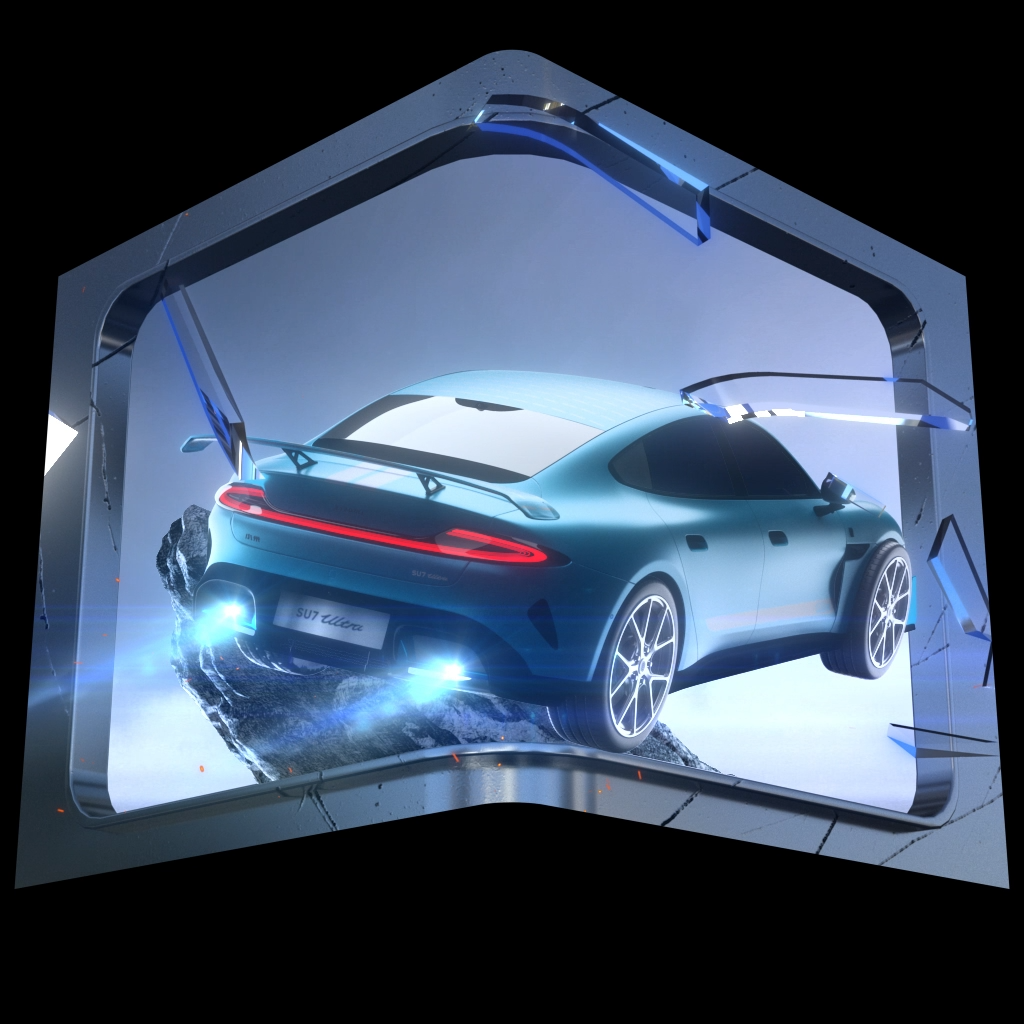 小米SU7裸眼3D视频_七分钟动画设计师-站酷ZCOOL