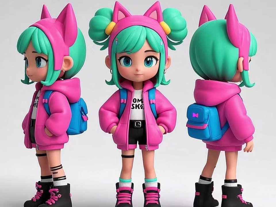 卡通角色建模贴图_大白888-站酷ZCOOL