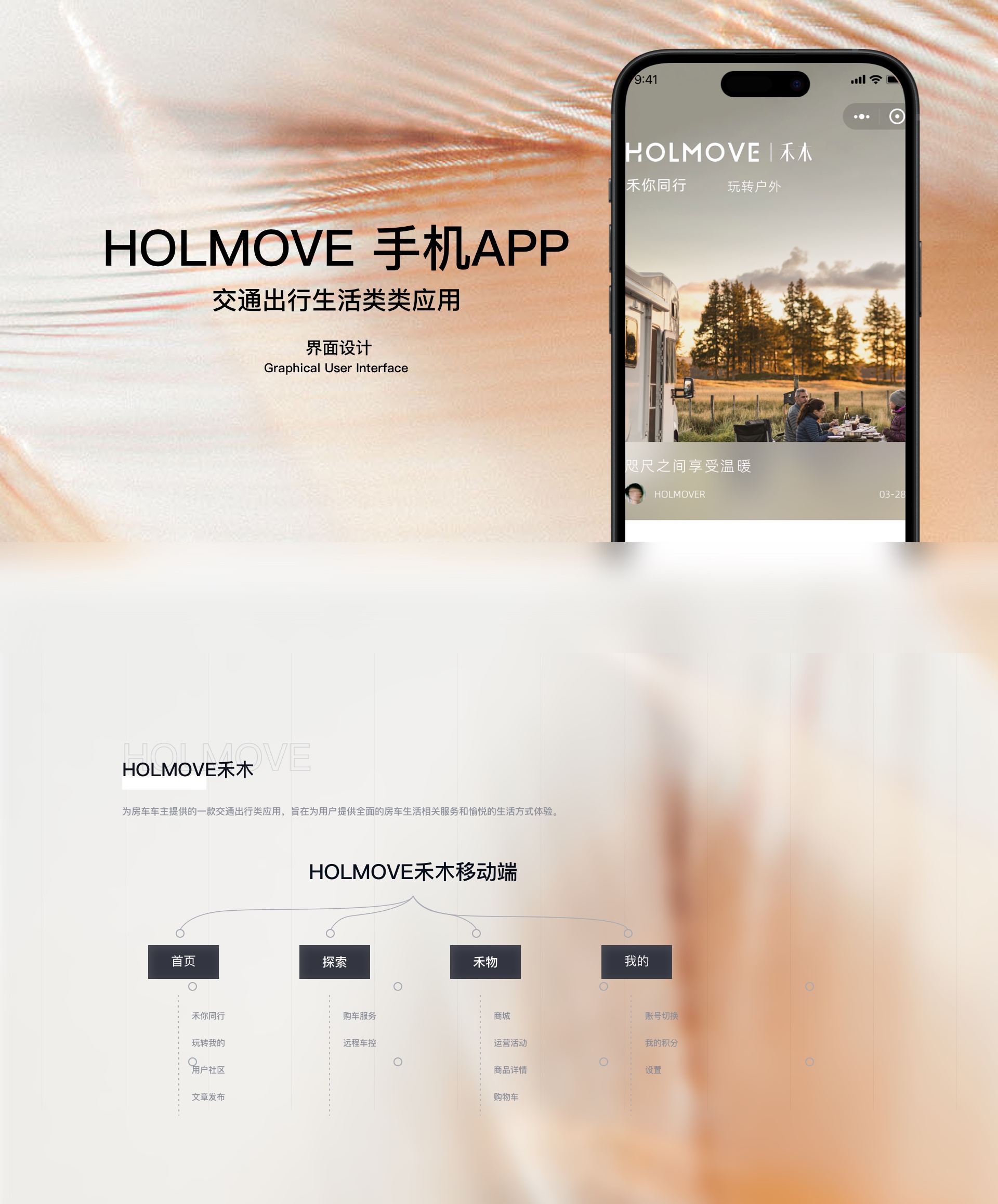 HOLMOVE房车出行UI设计_SHIN_CXY-站酷ZCOOL