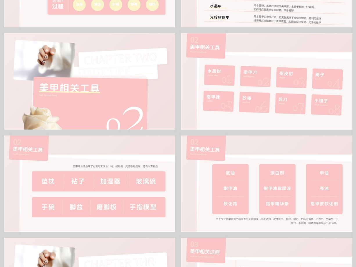 粉色美甲知识教学培训ppt_长琴cq-站酷ZCOOL