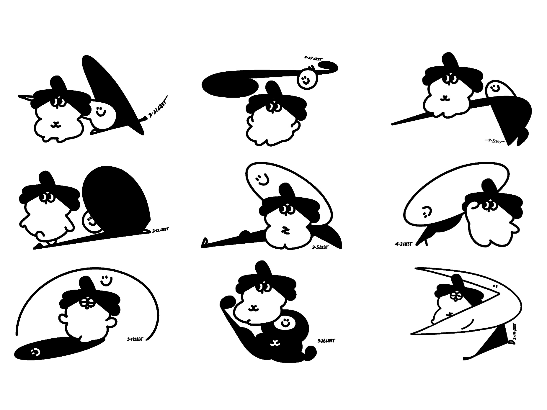 “怪物，与傻”系列小刺球插画作品_Spiky小刺球-站酷ZCOOL