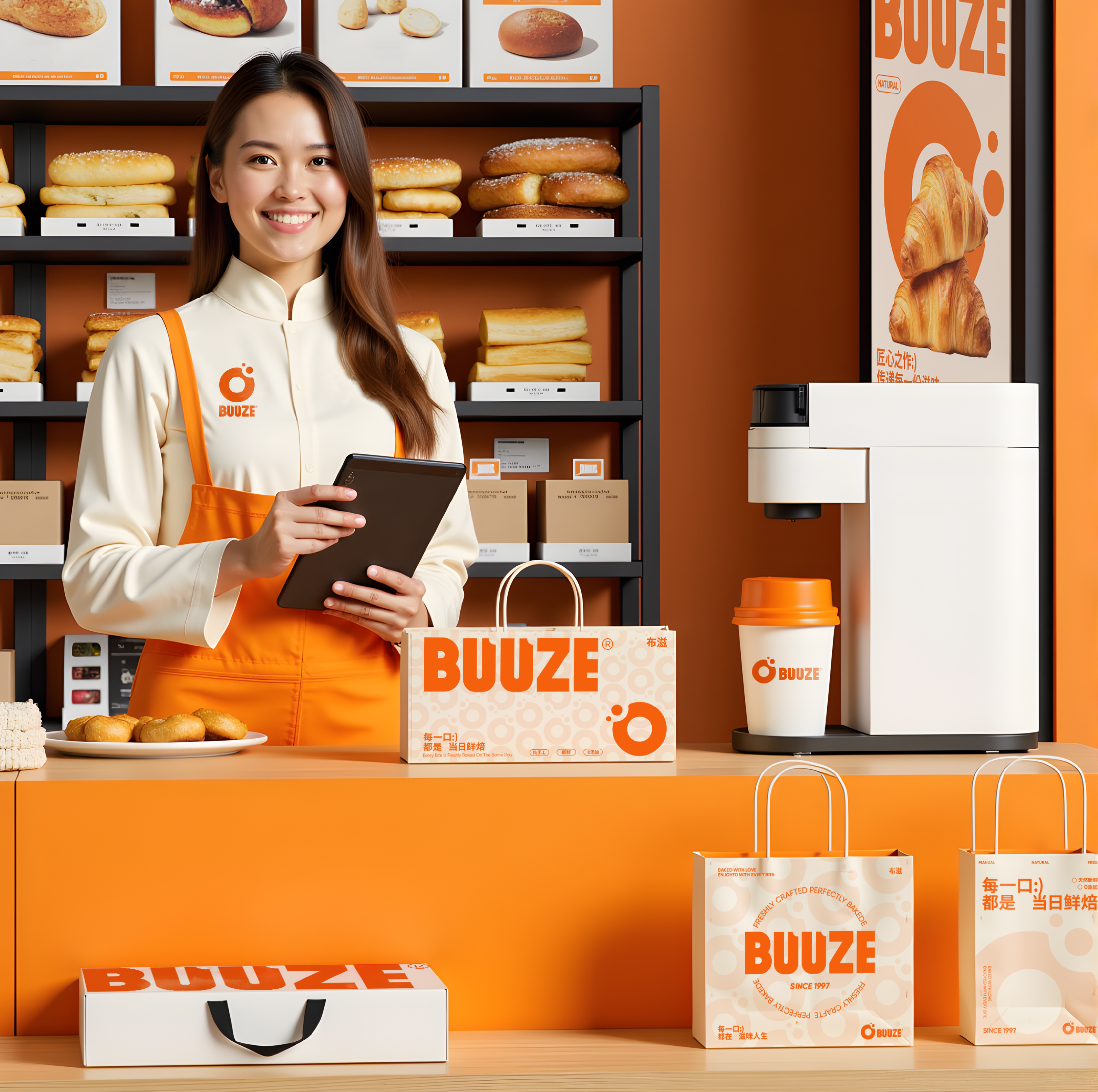 BUZZE布滋 | 烘焙品牌全案设计/LOGO/VI/包装_设计师戴戴-站酷ZCOOL