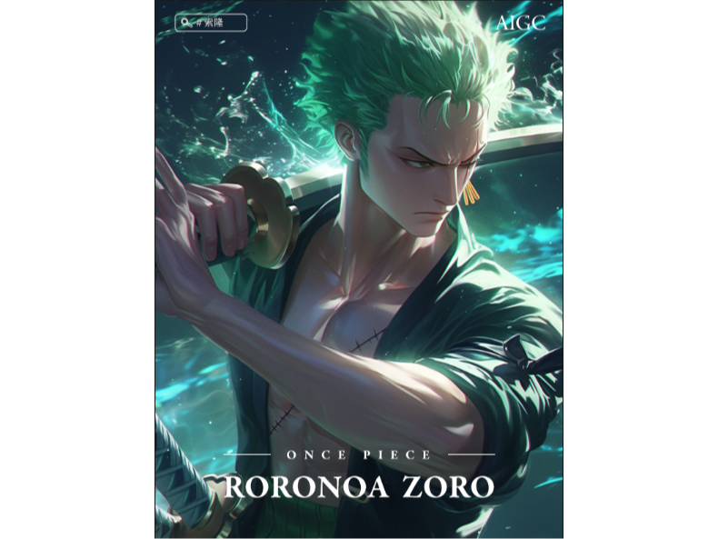 当我用AI让索隆漫画动起来。。。_AIGC姜姜设计-站酷ZCOOL