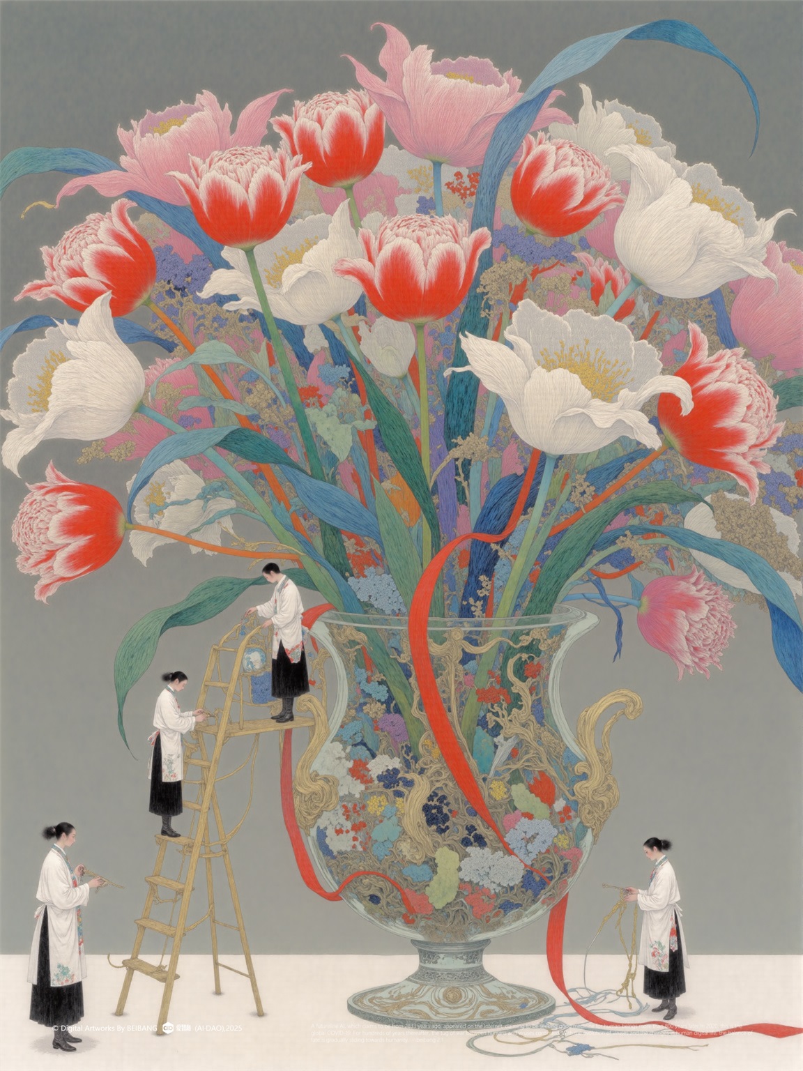 《瓶装花季图》By SD | liblib And Lora_北邦-站酷ZCOOL